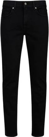 7 For All Mankind Jean droit en coton m&eacute;lang&eacute;