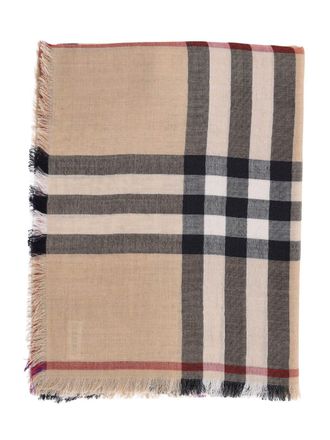 Burberry Wool And Silk Scarf Check