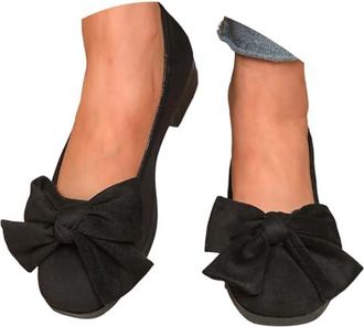 Generic Mocassins D&eacute;contract&eacute;s Femme &agrave; Noeud Plat en Tissu Confortables pour Conduire L&eacute;gers Respirants Id&eacute;als Tous Les Jours (Black, 40)