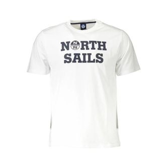 North Sails Elegantes wei&szlig;es Rundhals T-Shirt mit Druck - - Tops - Herren - Wei&szlig; - S