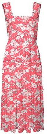 Vero Moda VMMENNY SL Smock Calf Dress WVN GA Robe, Georgia Peach/AOP : Mille, S Femme