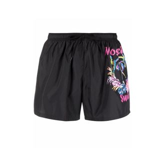 Moschino Homme, Maillots de bain, Noir, Taille: L Boxer Nero