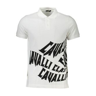 Cavalli Bianco Baumwoll Herren Polo