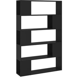 vidaXL Vidaxl - B&uuml;cherregal Raumteiler Schwarz 100x24x155 cm Holzwerkstoff