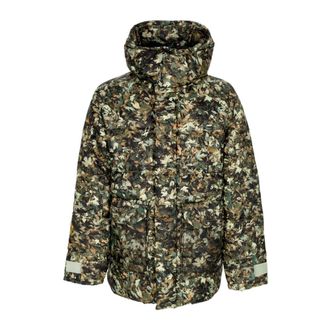 The North Face Logo Parka Langer Daunenjacke - - Sport - Herren - Gr&uuml;n - XS