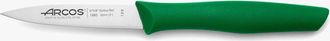 Arcos Sch&auml;lmesser Serrado - Edelstahl NITRUM 85 mm - Ideal zum Sch&auml;len von Obst und Gem&uuml;se - Ergonomischer Griff Polypropylen Gr&uuml;n - Serie Nova