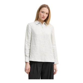 Theory Gemustertes Leinenhemd - - Blouses & Shirts - Damen - Grau - L