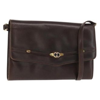 Gucci Pre-owned Cuir sacs-gucci - Femme - Pre-owned - Brun - Taille: ONE Size