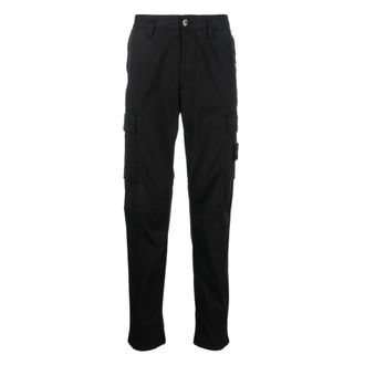 Stone Island Cargo Twill Baumwollhosen - - Trousers - Herren - Schwarzk - W33
