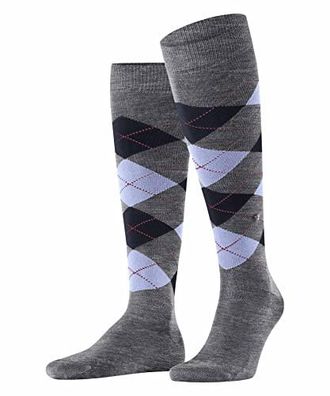 Burlington Manchester M Kh coton fantaisie 1 paire, Chaussettes longues Homme, Gris Concrete Melange 3615, 40-46
