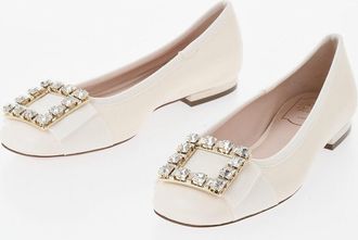 Roger Vivier Leder-Ballerinas Mit Schmuckbesatz Roger Vivier