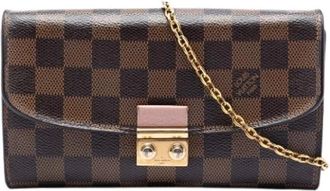 Louis Vuitton Portefeuille Croisette &agrave; cha&icirc;ne Pre-owned - Femme - Pre-owned - Brun - Taille: ONE Size