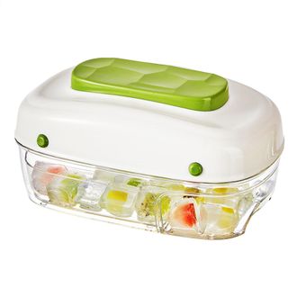 Generico Eisblöcke - Eiswürfelform | 32 Gitter für Eishersteller | Eiswürfelform | stapelbarer Kühleimer mit stabilem Deckel