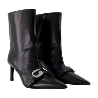 Coperni Womens Leather Heeled With Belt Detail Boot Black