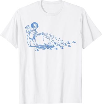 Trendy Apparel Grow Love Cherub Watering Can Hearts T-Shirt