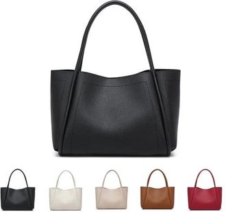 Generic Sac fourre-tout pour femme, sac &agrave; bandouli&egrave;re tendance, grand sac &agrave; main d&eacute;contract&eacute;, sac &agrave; main en cuir synth&eacute;tique, cadeau de voyage, Noir, 20*10*17