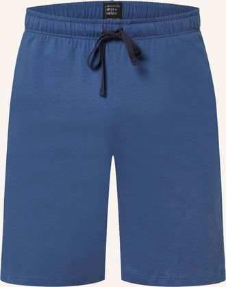 Schiesser Schlafshorts Mix+Relax blau