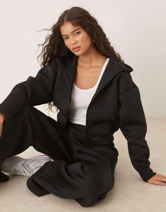 Tala Spacer - Sweat &agrave; capuche zipp&eacute; - Noir