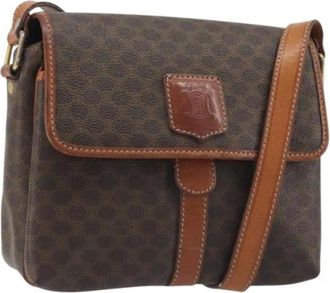 Celine Pre-owned Vintage Macadam Canvas Shoulder Bag - Femme - Pre-owned - Brun - Taille: ONE Size