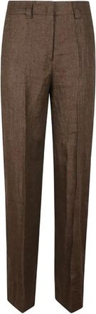 Incotex Femme, Pantalons, Brun, Taille: 34 FR Pantalon Lino Camal Ancho