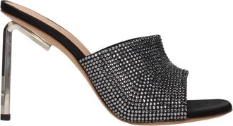 Off-white Satin Stiletto-Sandaletten - - Shoes - Damen - Schwarzk - 37 EU
