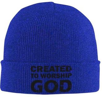 Generic Bonnet Thermo Dr&ocirc;le-Cr&eacute;&eacute;-pour-Adorer-Dieu Classique Beanie Extensible Bonnet Hiver pour Ext&eacute;rieur Shopping Sport