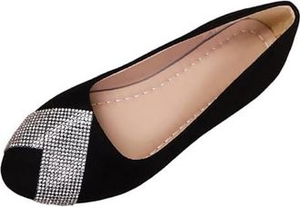 Generic Chaussures plates &agrave; bout pointu pour femme - &Eacute;l&eacute;gantes, l&eacute;g&egrave;res, polyvalentes, respirantes et confortables - Pour le travail et les f&ecirc;tes, Argent&eacute;., 3