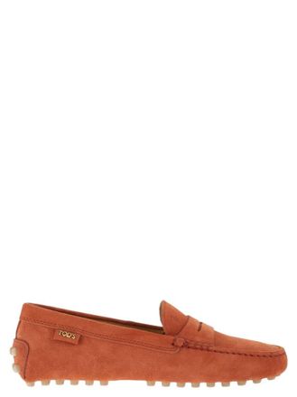 Tod's Suede Loafer With Iconic Pebbled Sole - Gr. 36,5 (EU) - in Rot
