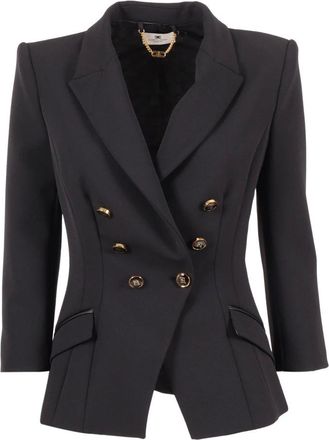 Elisabetta Franchi Femme, Vestes, Noir, Taille: 44 FR Giacca