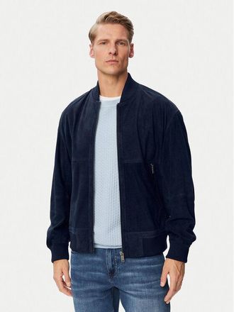 HUGO BOSS Lederjacke Jonorve 50562519 Dunkelblau Regular Fit