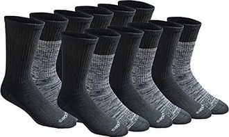 Dickies Dri-Tech Essential Lot de 12 paires de chaussettes pour homme avec contrôle de lhumidité Taille M-XXL, Course libre (12 paires), Medium
