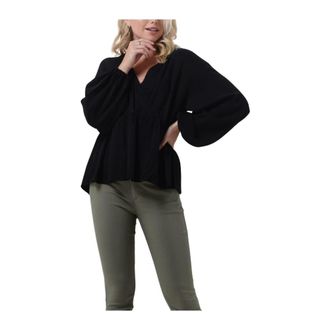 Minimum Schwarze Lilasa Bluse - - Blouses & Shirts - Damen - Schwarzk - S
