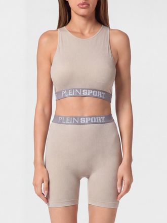 Plein Sport Kurzes Top aus technischem Stretch-Gewebe