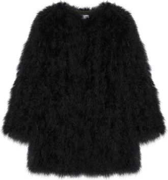 Yves Salomon Jacke mit Federn - Schwarz