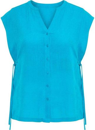 Ulla Popken Longbluse Bluse Bindeband Oversized Tunika-Ausschnitt