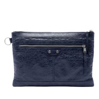 Balenciaga Sac pochette vintage Pre-owned - Femme - Pre-owned - Bleu - Taille: ONE Size