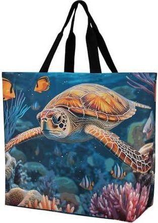 Generic Poisson Tropical &Eacute;toile De Mer Sac &Agrave; Bandouli&egrave;re Imperm&eacute;able Tote Bag R&eacute;utilisable Sac A Main Femme Pour Voyage Gym Travail
