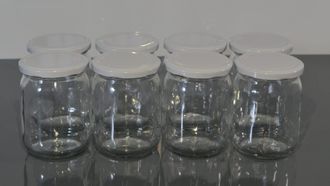 Generic Einweckgläser 425 ml 24 stk. Sturzgläser mit Weiß Deckel to 82 inkl. Marmeladengläser Einmachgläser Vorratsgläser Einmachglas Weck