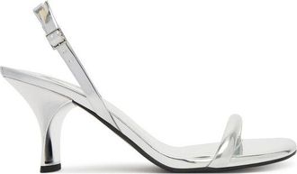 Calvin Klein Sandalen Sculpt Kitt Heel Strappy Lth Met HW0HW02709 Silberfarben