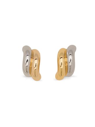 Eddie Borgo boucles doreilles clous &agrave; design de corde - Argent