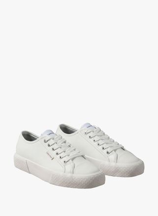 Calvin Klein Baskets unies &agrave; bout renforc&eacute; en cuir