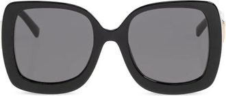 Dolce & Gabbana Femme, Accessoires, Noir, Taille: 55 MM Lunettes de soleil rectangulaires oversize