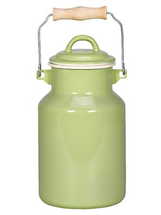 Krüger Karl Krüger 7713PAG Milchkanne Juist, Emaille, 2 L, grün, 13 x 13 x 30 cm