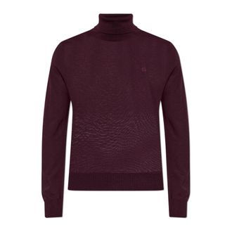 Dsquared2 Wollrollkragenpullover mit gesticktem Logo - - Knitwear - Herren - Rot - S