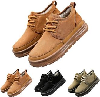 Generic Chaussures dhiver &agrave; lacets pour homme - &Eacute;paisses - Chaudes - En daim - Confortables - Pour temps froid - Antid&eacute;rapantes - L&eacute;g&egrave;res, kaki, 41 1/3 EU