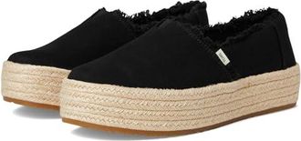 Toms Femme Valencia Cale, Toile Noire Large Largeur effilochée, 37.5 EU