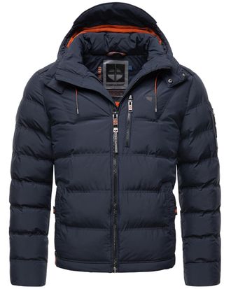 Stone Harbor Herren warme Winter Steppjacke mit Kapuze Arvidoo Navy Gr. M