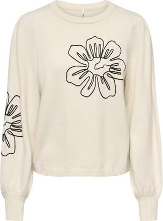 Only Only Onlmagnolia Ls Detail Pull en Tricot pour Femme, Gris (Whitecap Gray), L