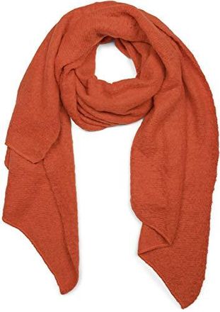 styleBREAKER &Eacute;charpe tiss&eacute;e douce unie pour femmes en forme asym&eacute;trique, ch&acirc;le dhiver chaud uni 01017118, Orange