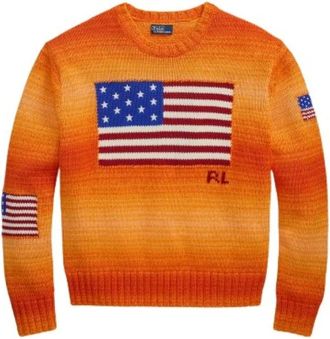 Polo Ralph Lauren Femme, Pulls, Multicolore, Taille: 34 FR Pull iconique drapeau américain